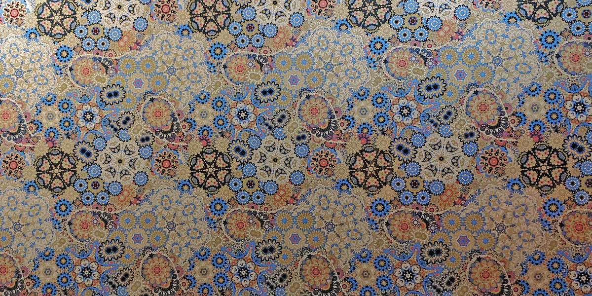 Pickguard Sheet Blue Floral Silver Metallic – Quick Guards