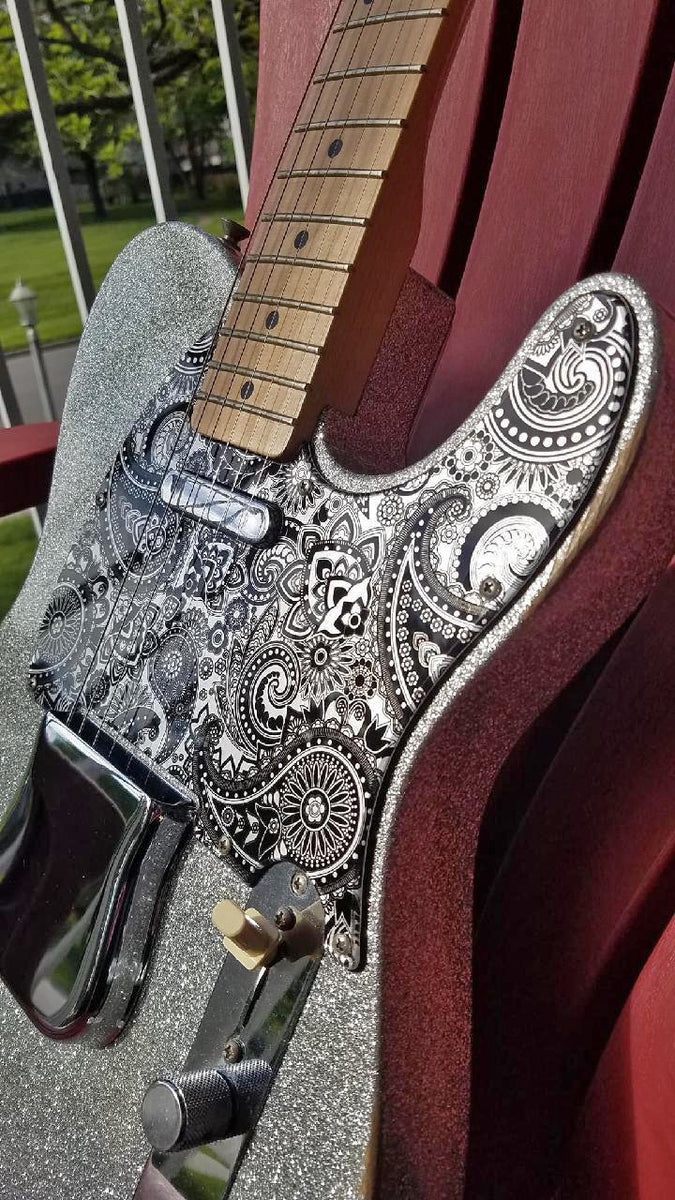 Fender Telecaster Pickguard Silver Paisley – Quick Guards
