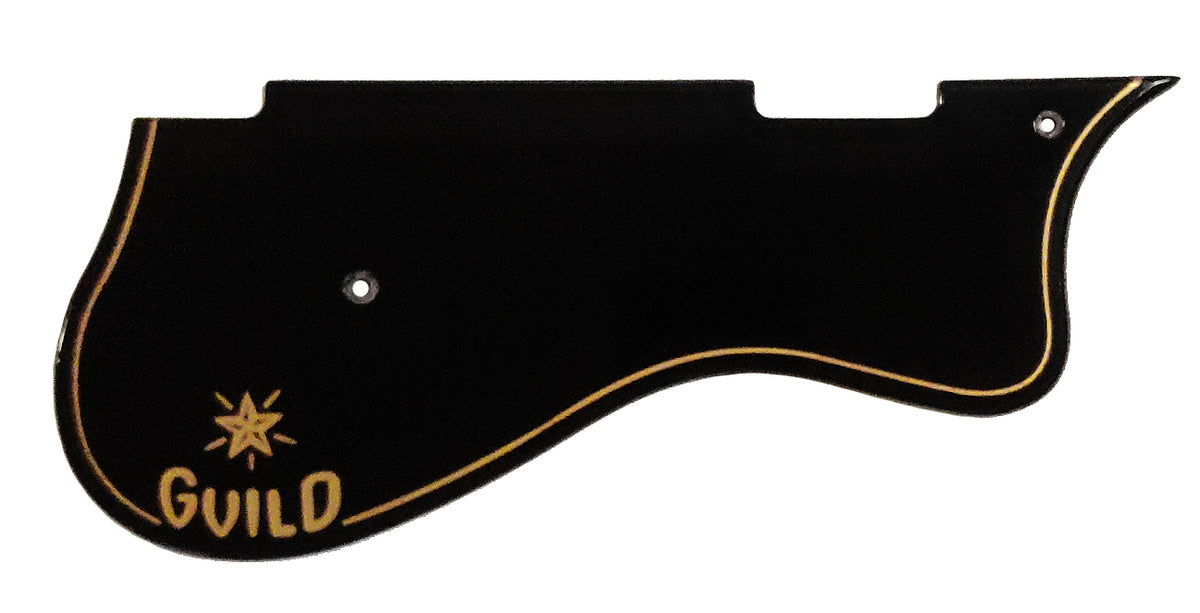 Guild Starfire III Pickguard Black and Gold – Quick Guards