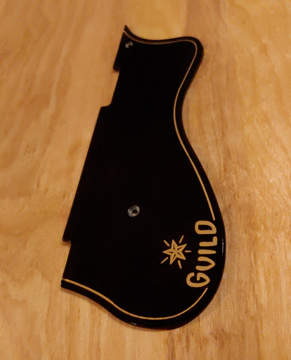 Guild Starfire III Pickguard Black and Gold – Quick Guards