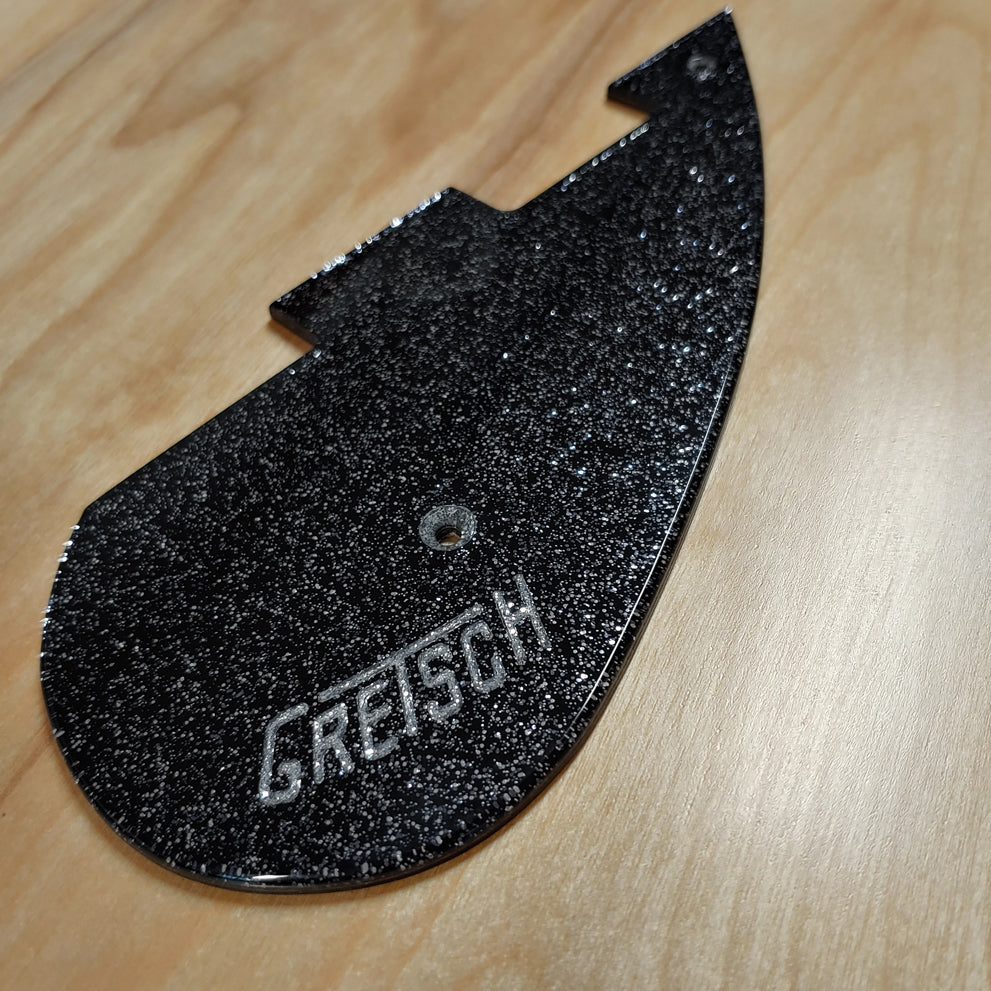 Gretsch 2420 & 2622 Black Silver Sparkle Streamliner Pickguard – Quick ...