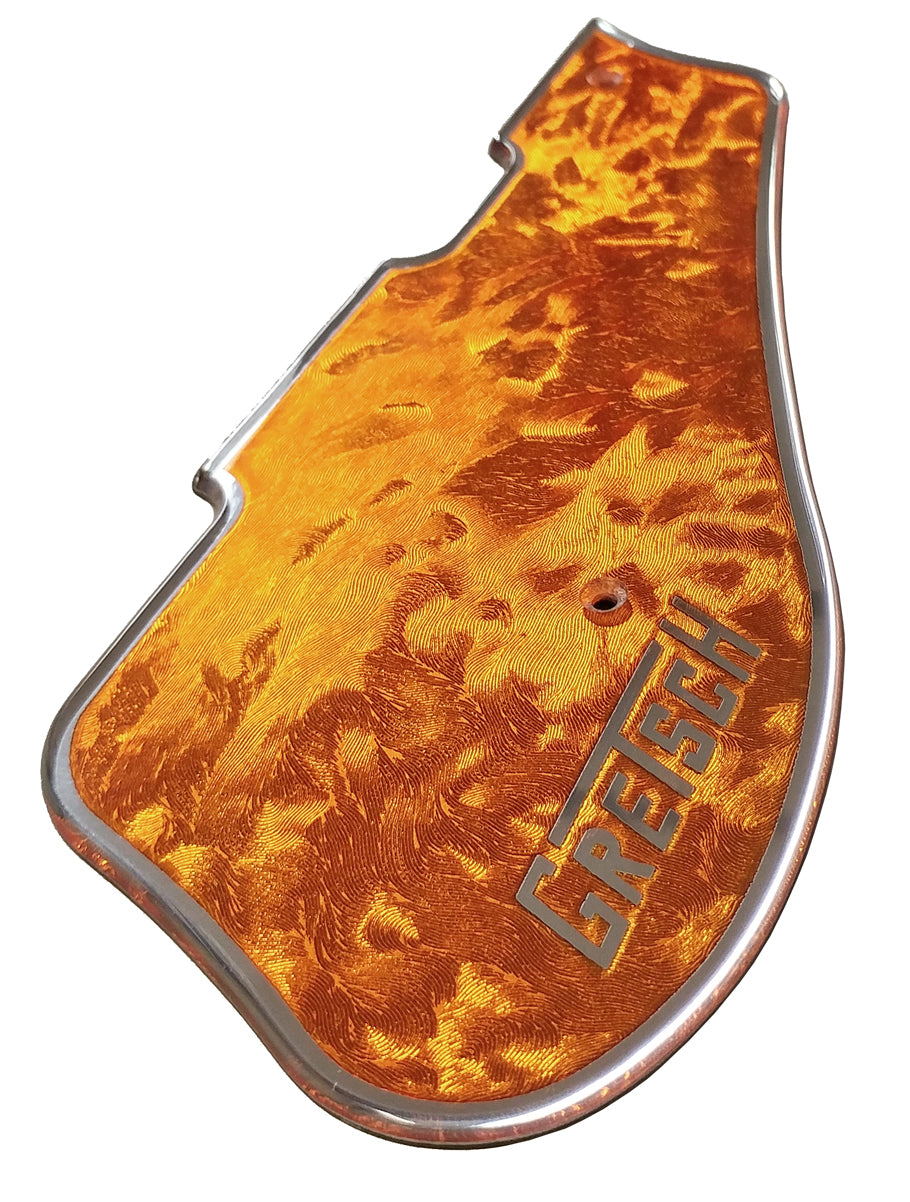Gretsch 5420 Orange Florentine Chrome Border Pickguard – Quick Guards
