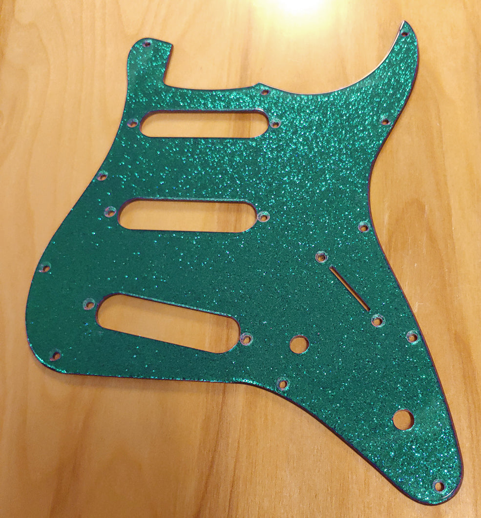 Squier Mini Strat Pickguard Teal Sparkle – Quick Guards